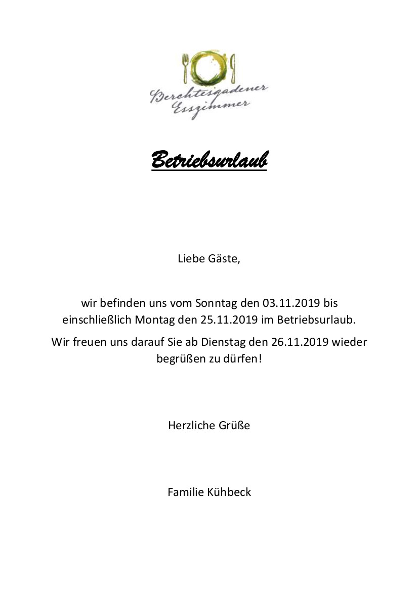 Speisekarte - Esszimmer Berchtesgaden Speisekarte - Esszimmer Berchtesgaden